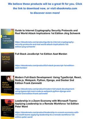 Full Stack Python Security Cryptography TLS And Attack Resistance 1st Edition Dennis Byrne | PDF