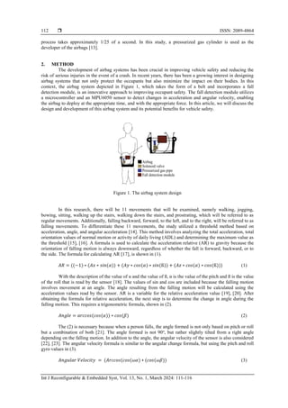 Design and build an airbag system for elderly fall protection using the ...