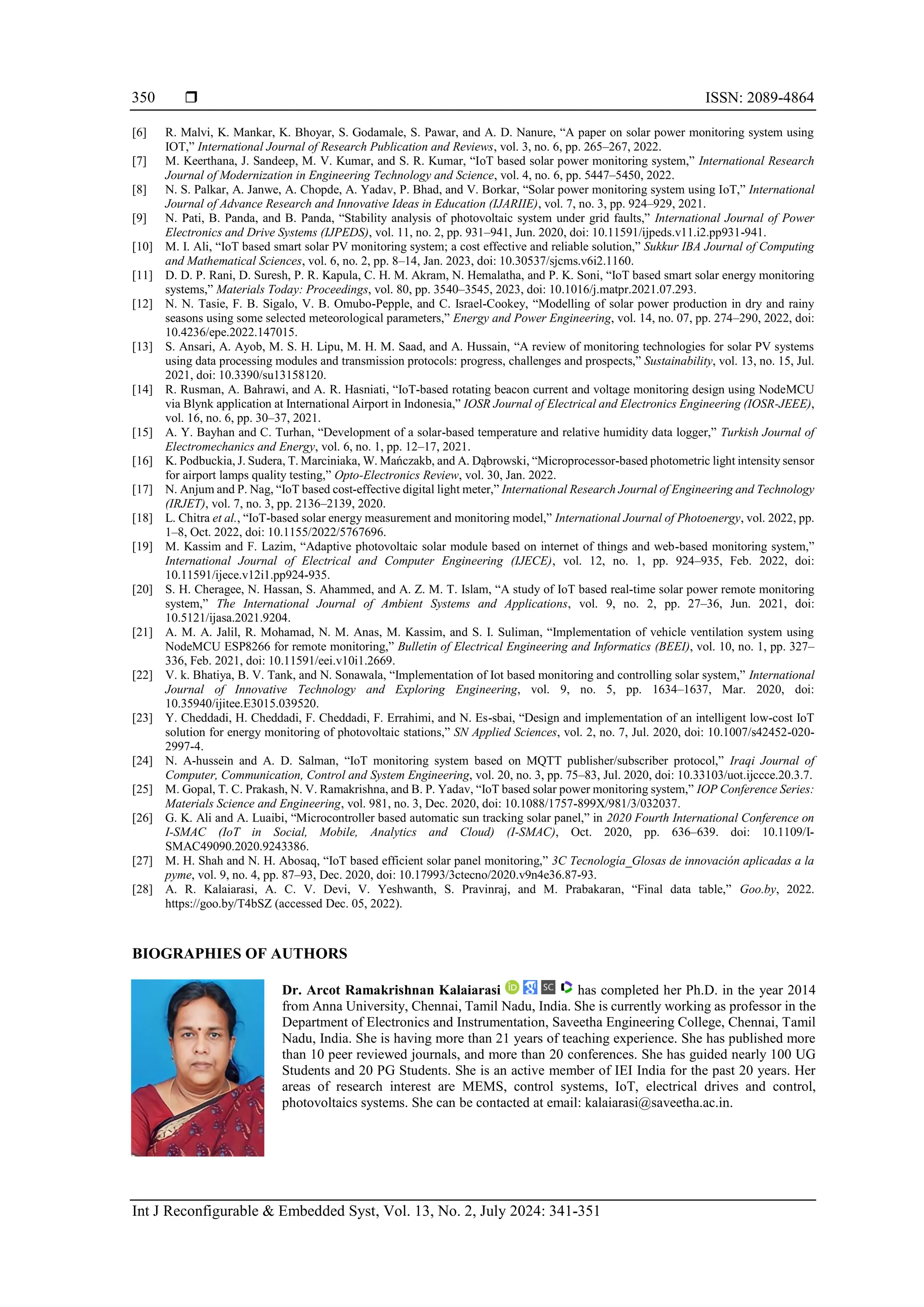 Internet of things based smart photovoltaic panel monitoring system | PDF