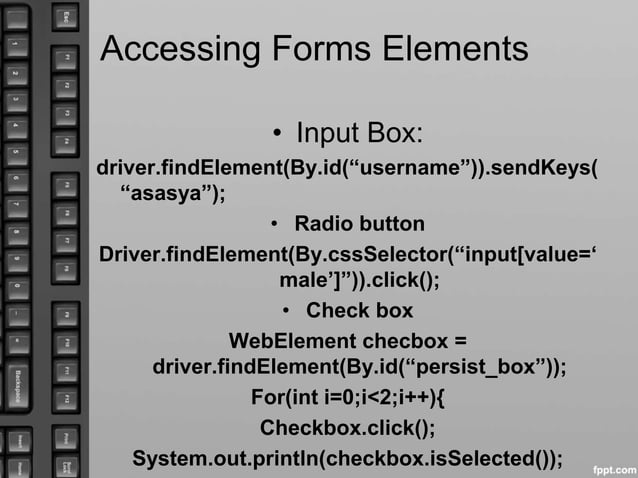 Selenium Locators | PPTX | Web Design and HTML | Internet
