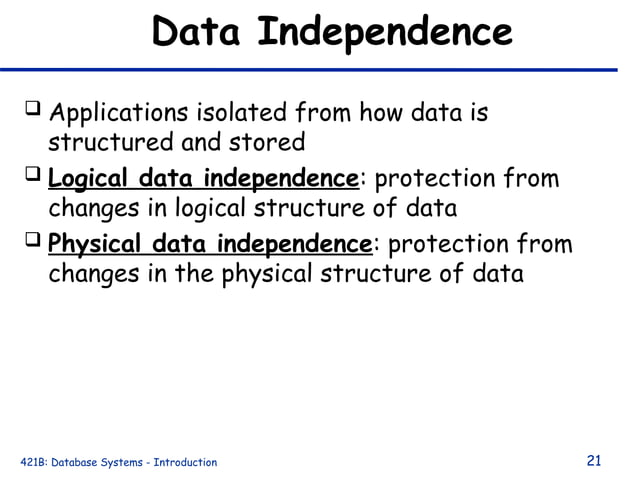 Introduction Database Management System for Course Database | PPT