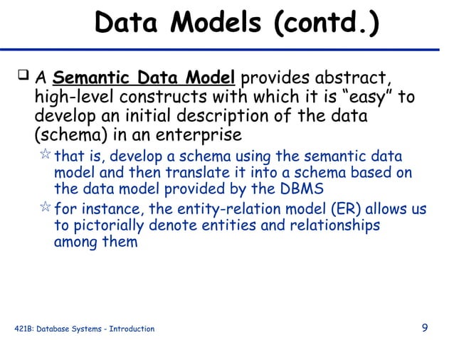 Introduction Database Management System for Course Database | PPT