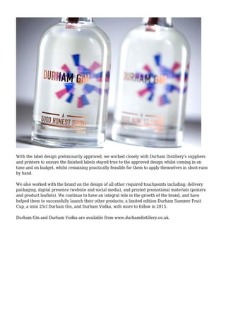 Durham Distillery | PDF | Arts and Crafts | Hobbies & Interests