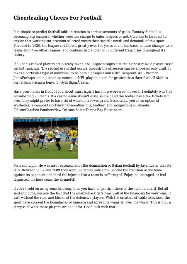 Cheerleading Cheers For Football