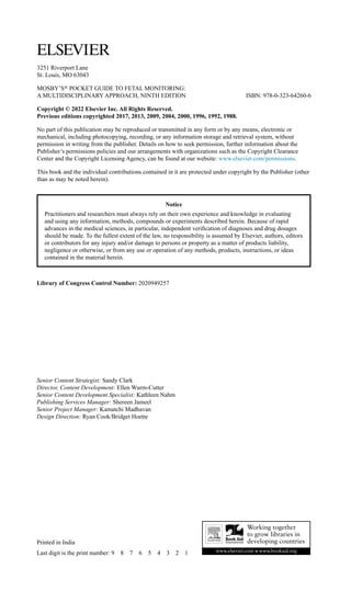 Mosby's® Pocket Guide to Fetal Monitoring: A Multidisciplinary Approach ...