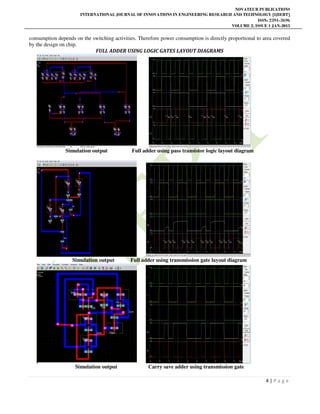 Design of carry save adder using transmission gate logic | PDF