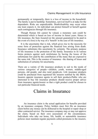 project-on-claims-management-in-life-insurance | PDF