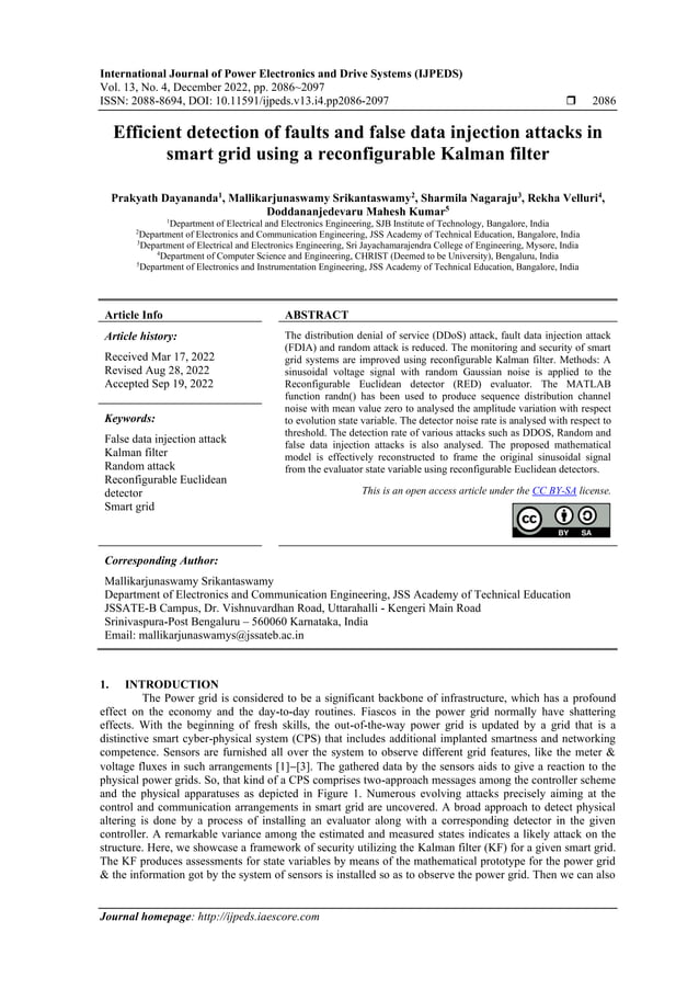 Efficient Detection Of Faults And False Data Injection Attacks In Smart