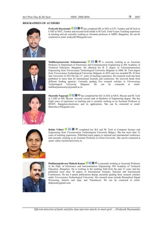 Efficient detection of faults and false data injection attacks in smart grid using a ...