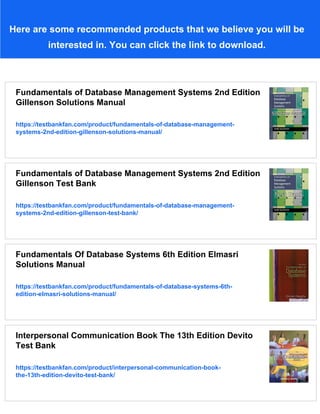 Database Systems The Complete Book 2nd Edition Molina Solutions Manual | PDF