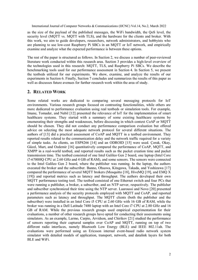 Performance Evaluation of Different Raspberry Pi Models as MQTT Servers and Clients | PDF