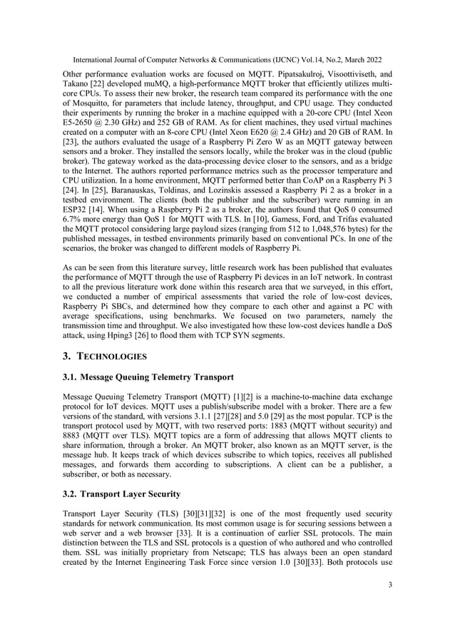 Performance Evaluation of Different Raspberry Pi Models as MQTT Servers and Clients | PDF