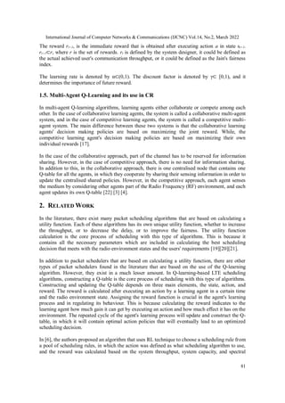 Cognitive Radio Resource Scheduling using Multi-Agent Q-Learning for LTE | PDF