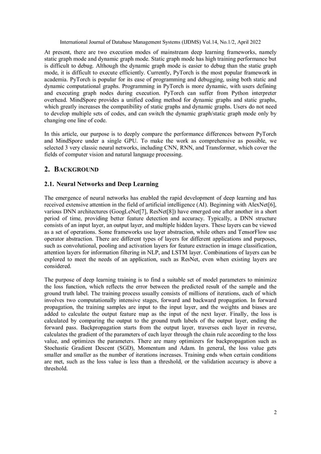 Performance Comparison Between Pytorch And Mindspore Pdf