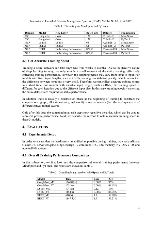 Performance Comparison Between Pytorch And Mindspore Pdf