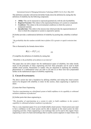 BUILDING RELIABLE CLOUD SYSTEMS THROUGH CHAOS ENGINEERING | PDF