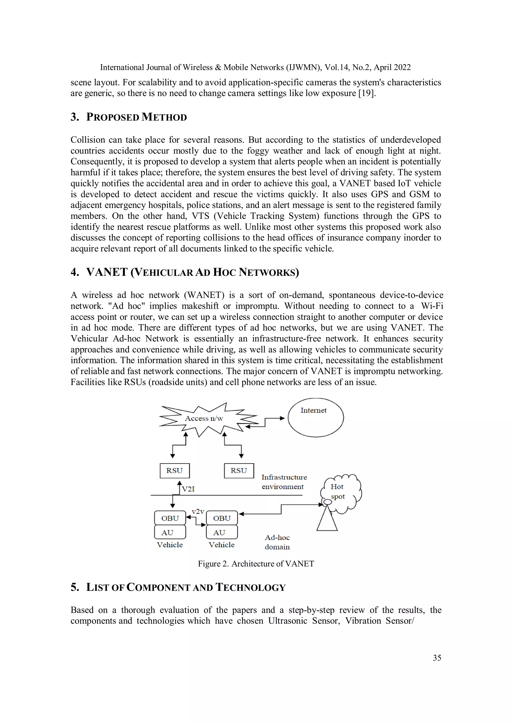 Vehicle Collision Detection And Prevention Using Vanet Based Iot With V2v Pdf
