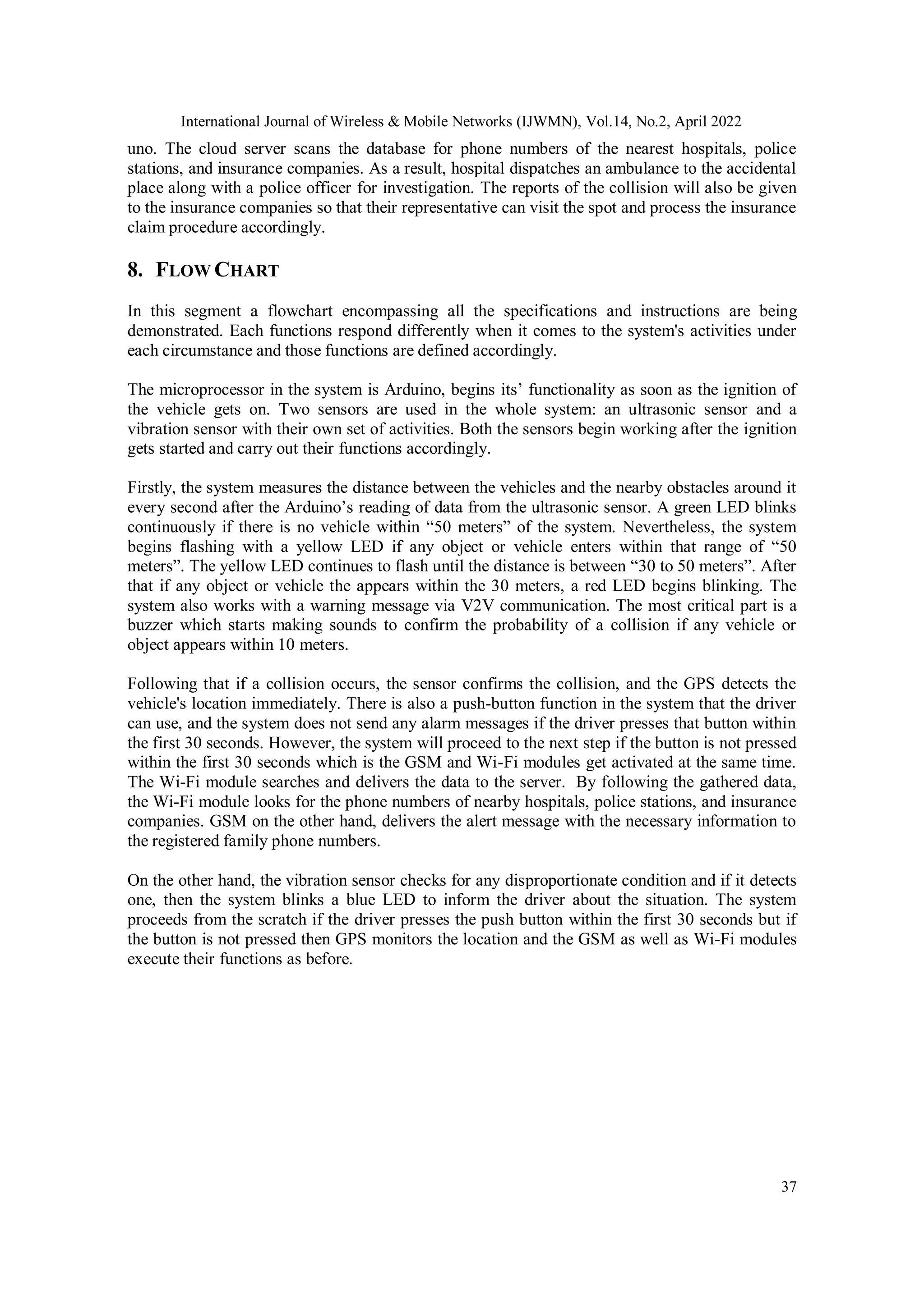 Vehicle Collision Detection And Prevention Using Vanet Based Iot With V2v Pdf