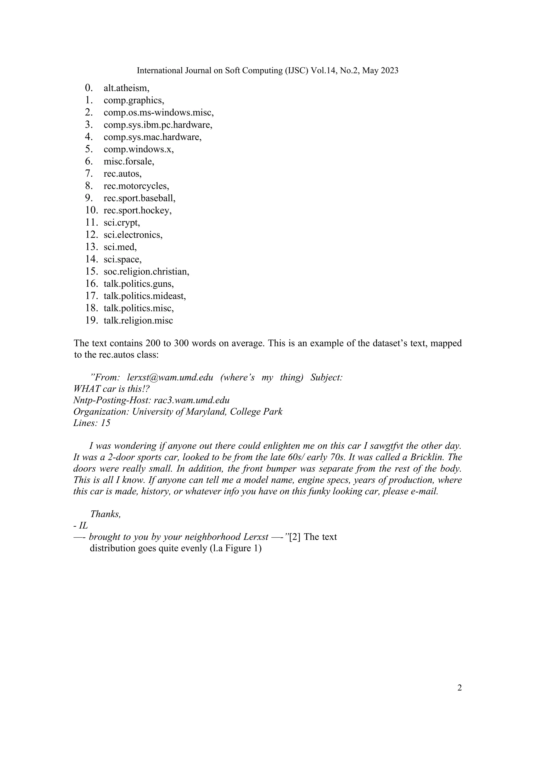 Texts Classification With The Usage Of Neural Network Based On The