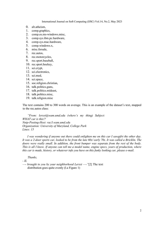 Texts Classification with the usage of Neural Network based on the Word2vec’s Words ...