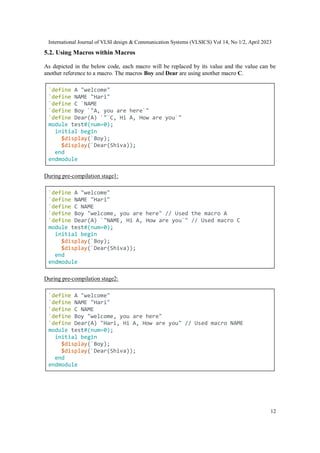 MIGHTY MACROS AND POWERFUL PARAMETERS: MAXIMIZING EFFICIENCY AND ...