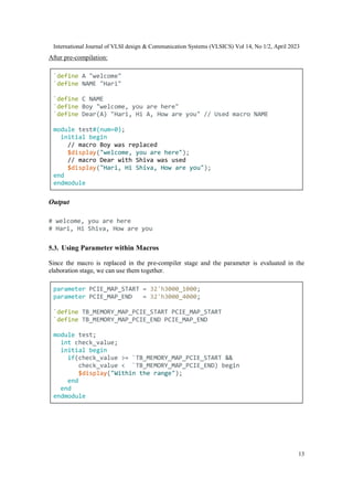MIGHTY MACROS AND POWERFUL PARAMETERS: MAXIMIZING EFFICIENCY AND FLEXIBILITY IN HDL PROGRAMMING ...