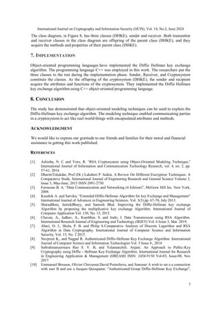 MODELING DIFFIE HELLMAN KEY EXCHANGE ALGORITHM USING OBJECT-ORIENTED ANALYSIS AND DESIGN ...