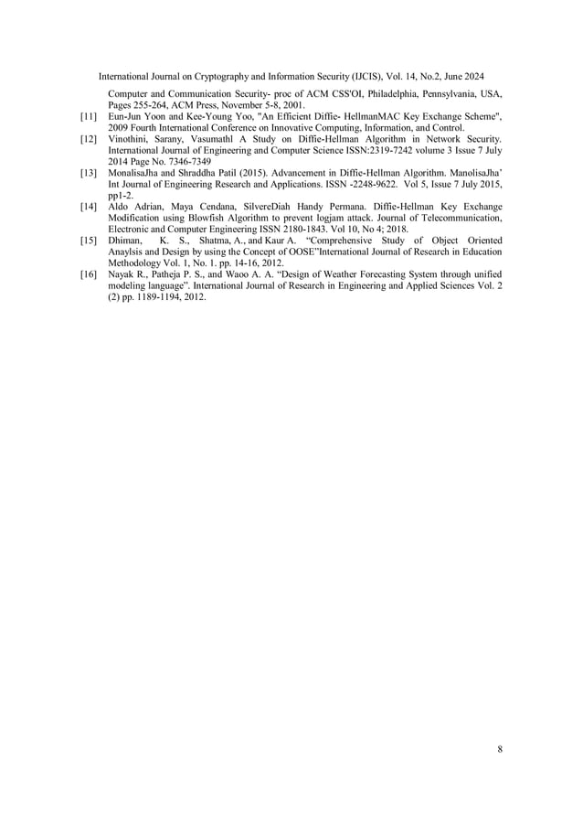 MODELING DIFFIE HELLMAN KEY EXCHANGE ALGORITHM USING OBJECT-ORIENTED ANALYSIS AND DESIGN ...