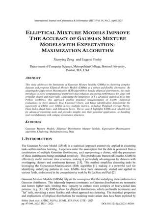 Elliptical Mixture Models Improve the Accuracy of Gaussian Mixture Models with Expectation ...
