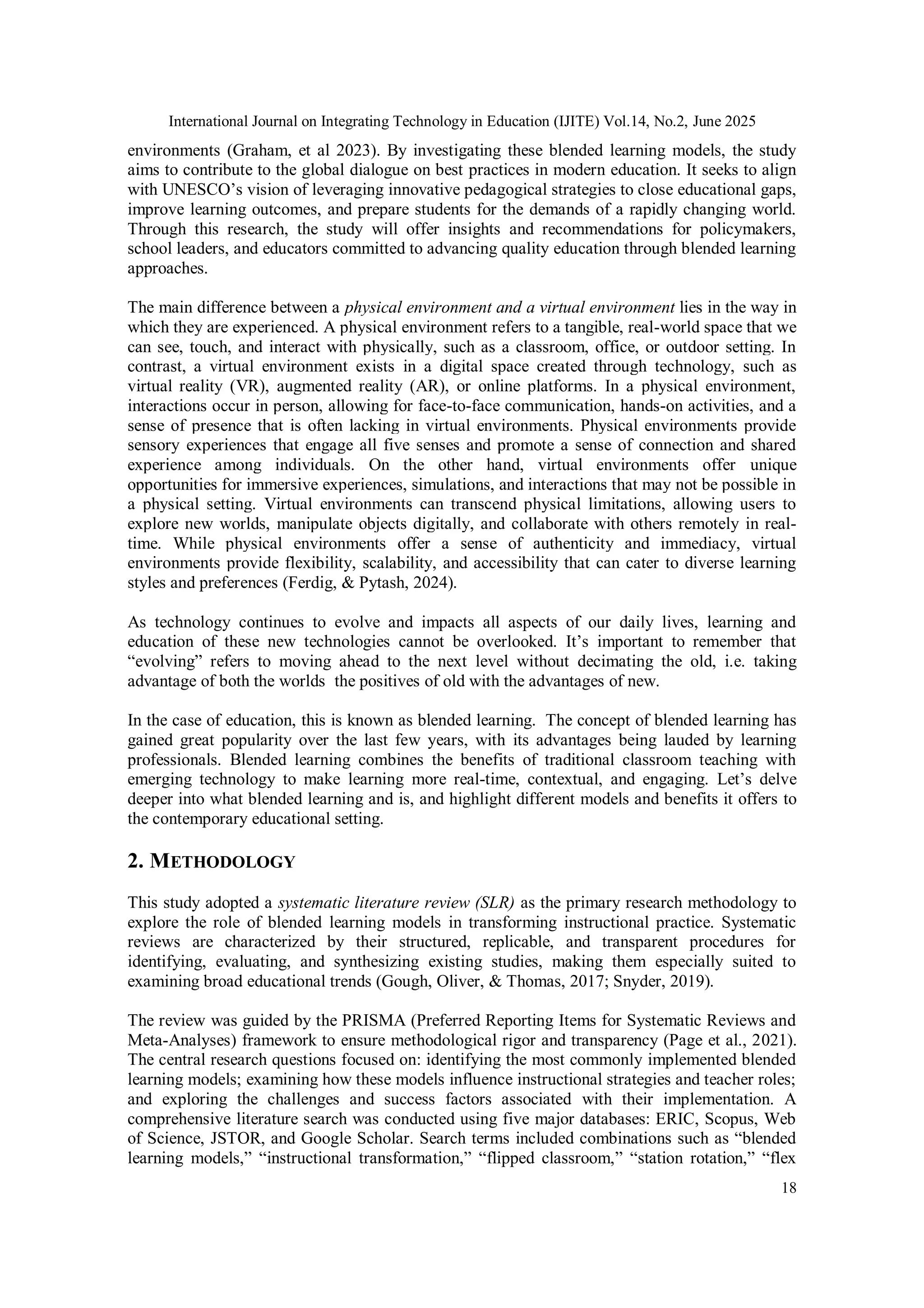 Blended Learning; Models for Transforming Instructional Practice | PDF