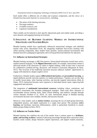 Blended Learning; Models for Transforming Instructional Practice | PDF