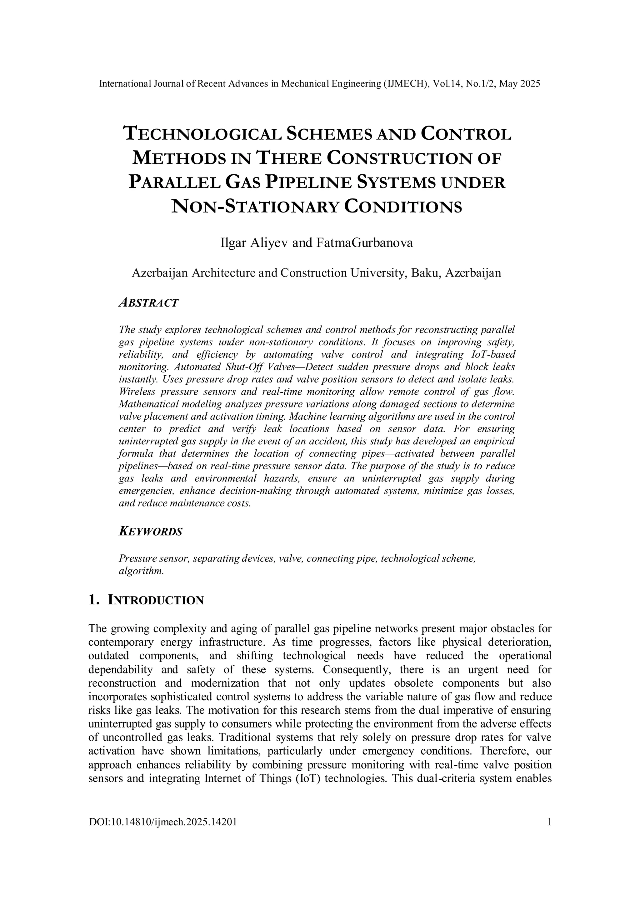 Technological Schemesandcontrol Methods Inthereconstruction of ...