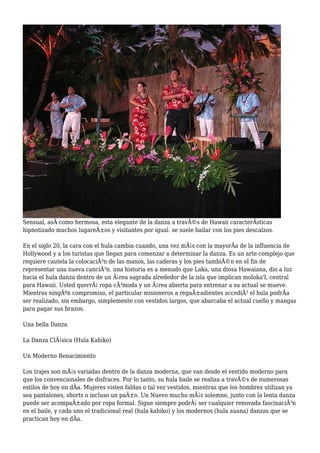 El Hula Hawaiano Danza - InfoBarrel | PDF