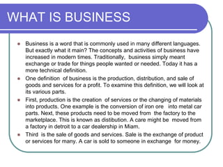 WHAT IS BUSINESS | PDF