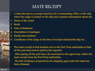 certificates related to shipment | PPTX