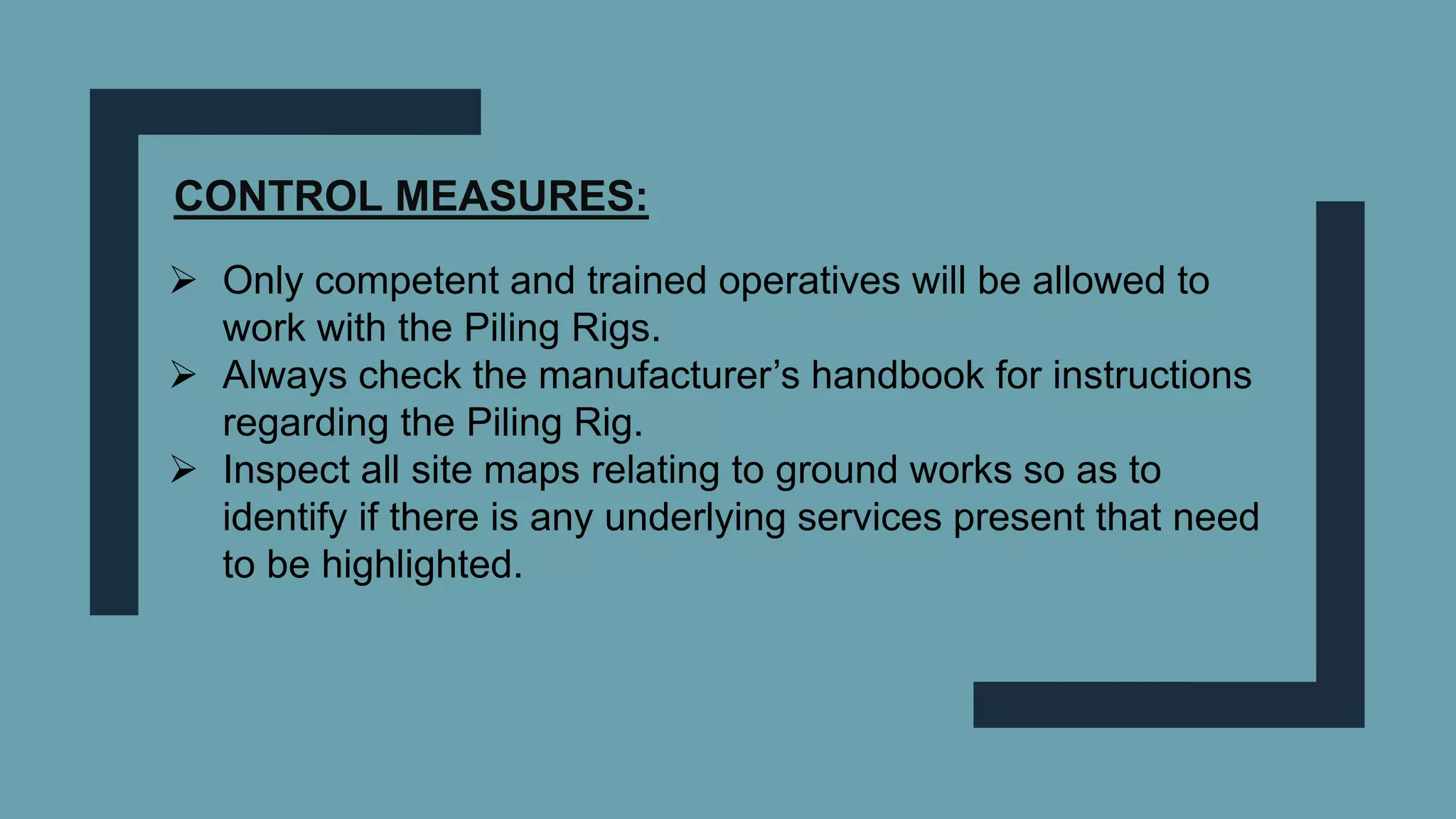 Method Statement of precast pilie and its risk assessment | PPTX