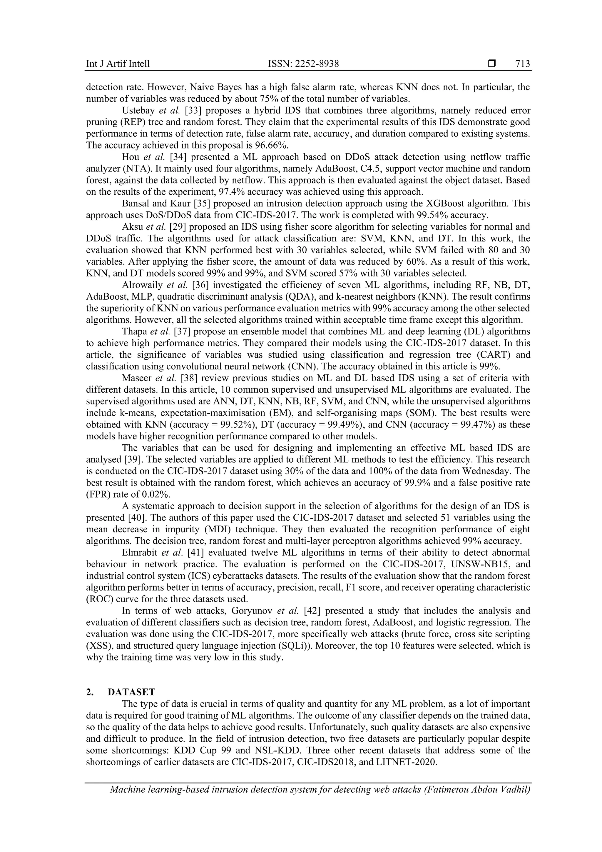 Machine Learning Based Intrusion Detection System For Detecting Web Attacks Pdf