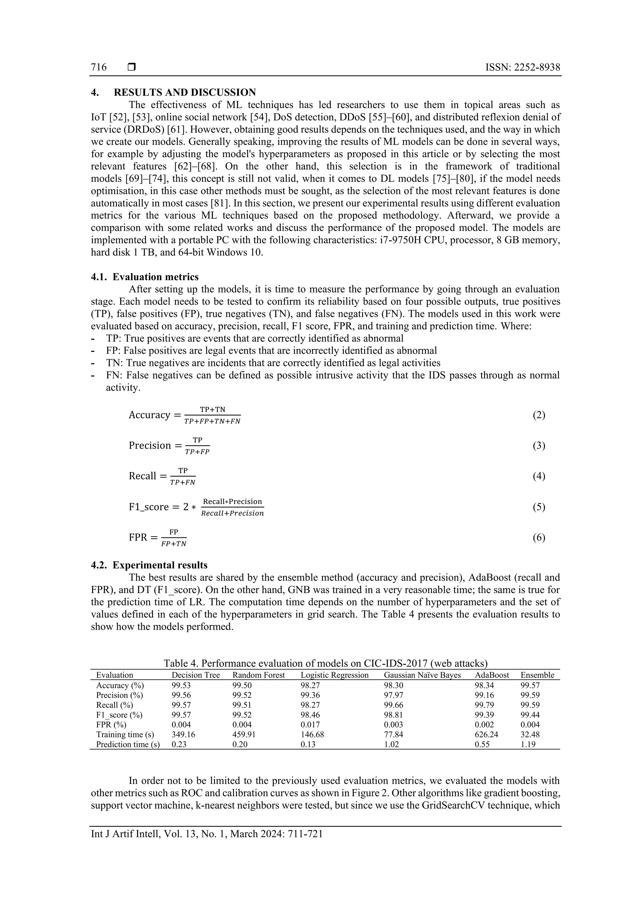 Machine Learning Based Intrusion Detection System For Detecting Web Attacks Pdf Information