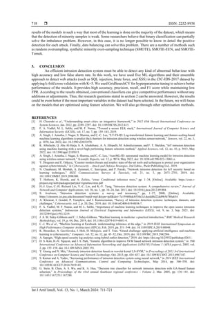 Machine learning-based intrusion detection system for detecting web ...