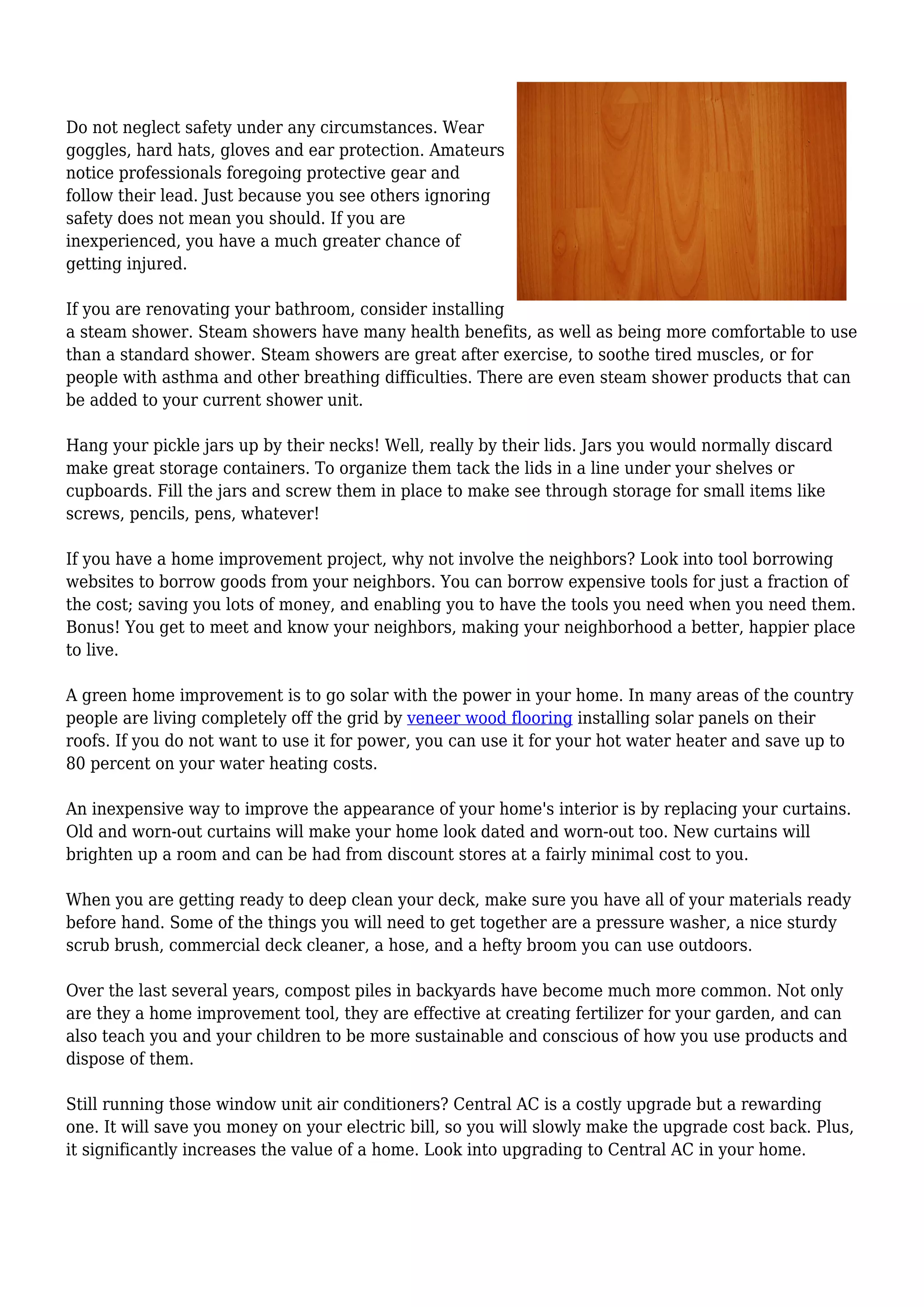 House Improvement Projects - Pointer To Make Any Project Much easier | PDF