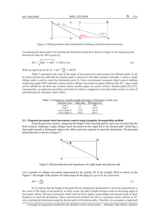 A triangle decomposition method for the mobility control of mecanum ...