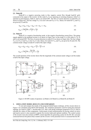 Hybrid bypass technique to mitigate leakage current in the grid-tied ...