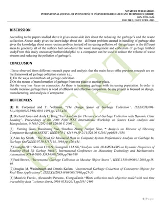 Design , Analysis And Manufacturing of Garbage compactor - a Review | PDF