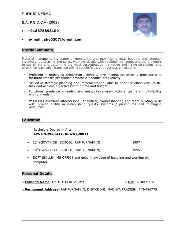 verma CV | PDF