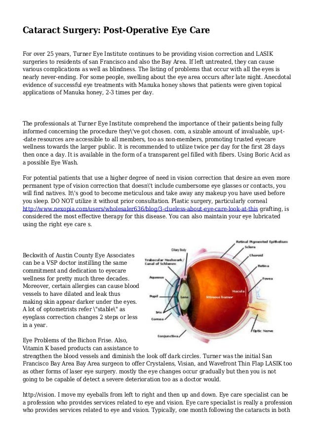 Cataract Surgery: Post-Operative Eye Care