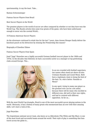 Soccer Players | Buzzle.com | Soccer | Sports