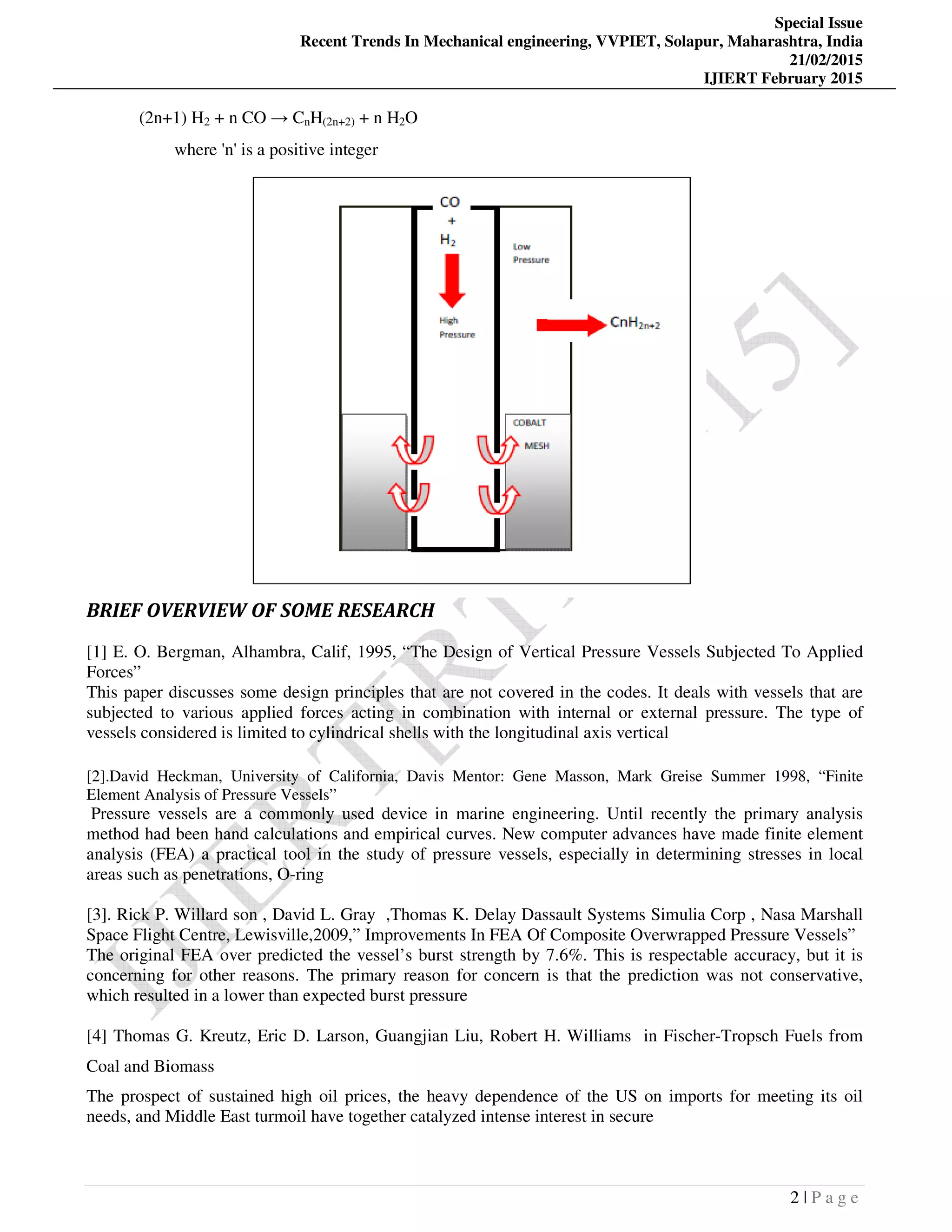 Analysis and Optimization of Reactant Column by using FEA | PDF