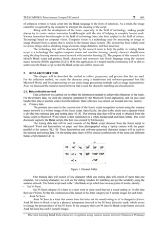 One-shot learning Batak Toba character recognition using siamese neural ...
