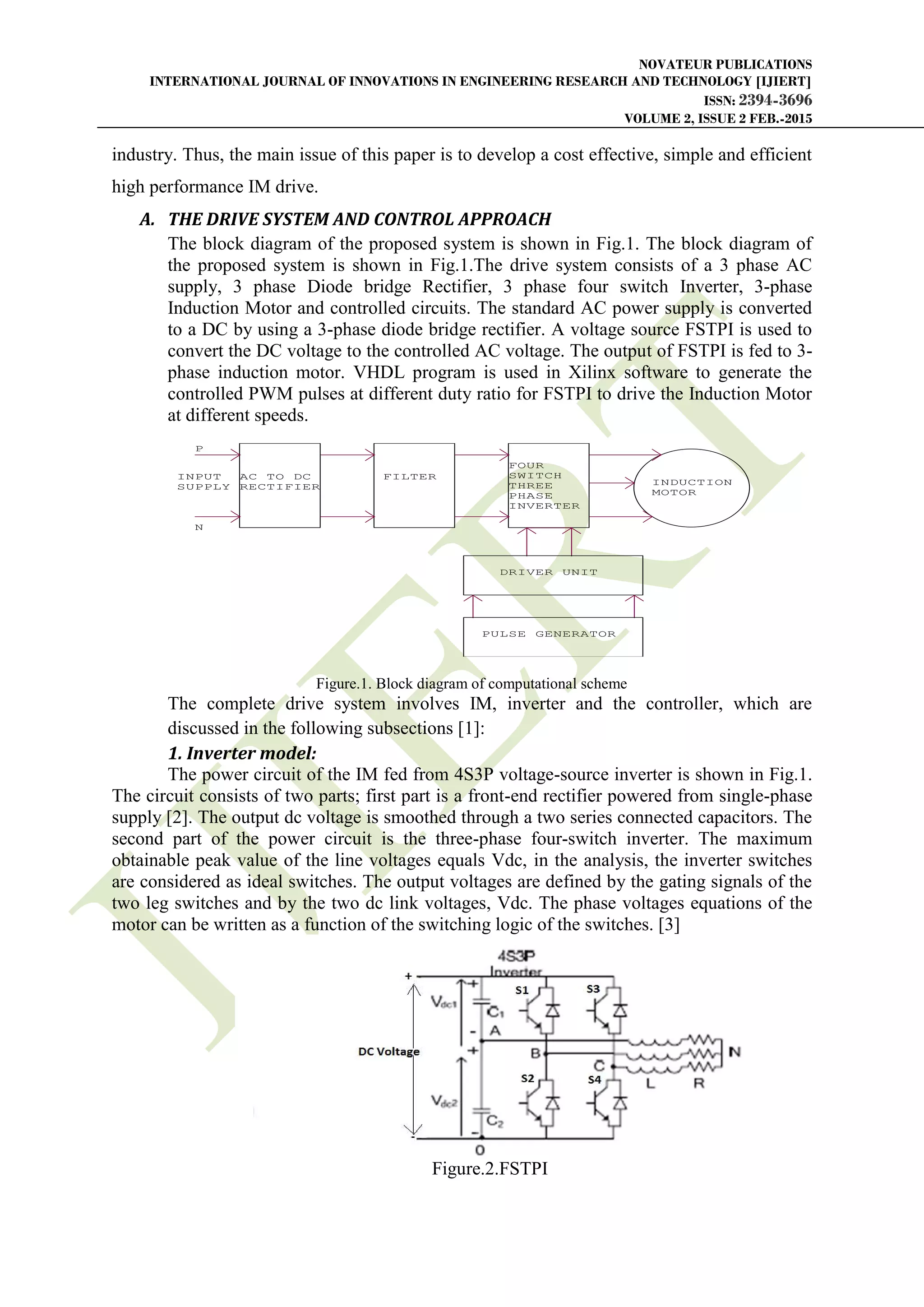 Simulation Of A 4-Switch,3-Phase Inverter Fed Induction Motor (IM) Drive System | PDF