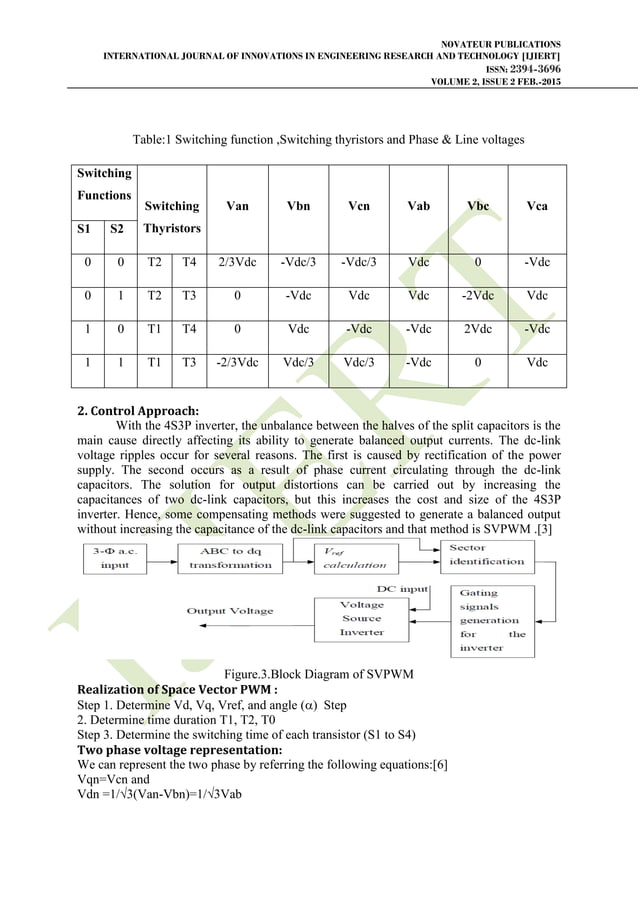 Simulation Of A 4-Switch,3-Phase Inverter Fed Induction Motor (IM) Drive System | PDF